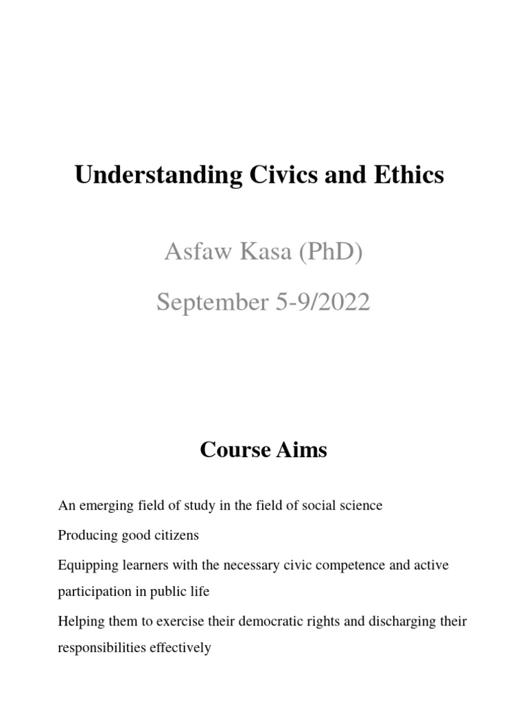 Civics Lecture Notes 3 (Chapters 1, 2, & 4) | PDF | Utilitarianism ...