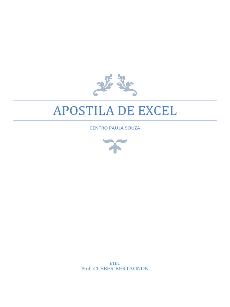 Apostila De Excel Cleber Pdf Microsoft Excel Macro Ciência Da 