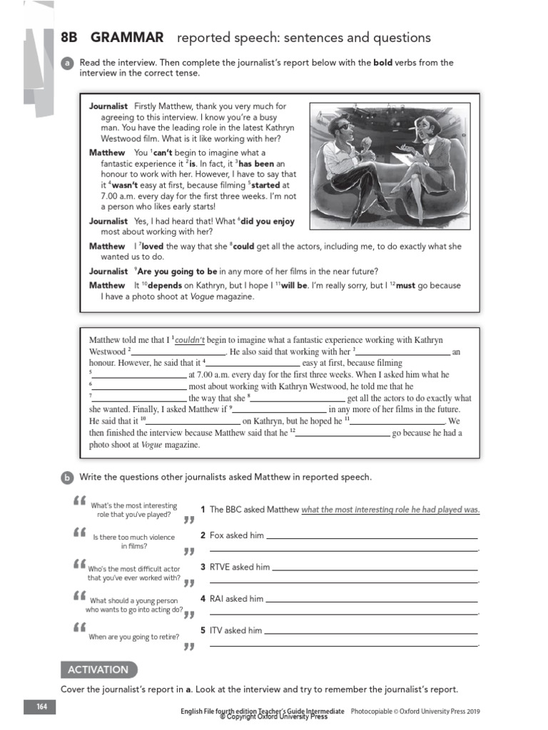 reported speech and third conditional | PDF | Language Mechanics | Syntax