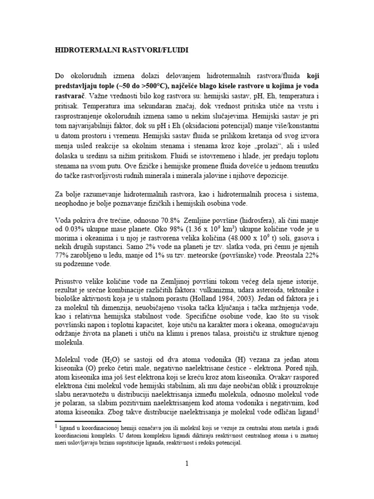 Hidrotermalni Fluidi | PDF