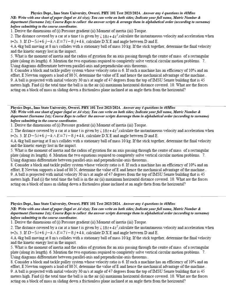 DOC-20240408-WA0012. | Download Free PDF | Velocity | Force