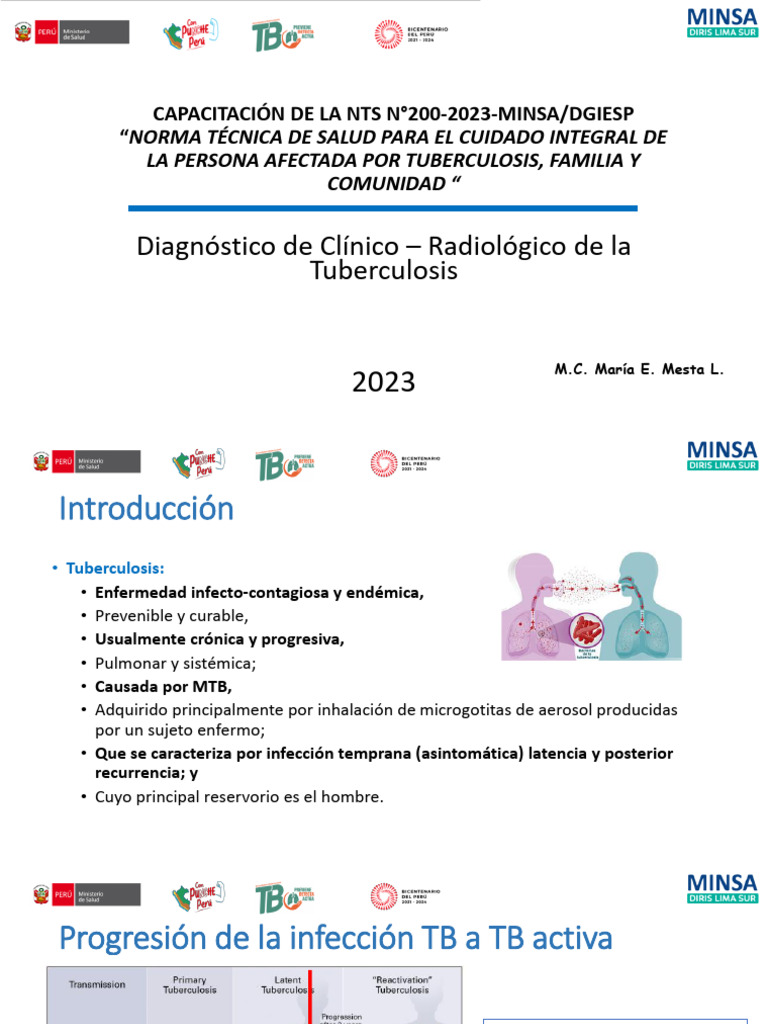 4) Diagnostico de TB y TB Pediatrica - NTS-TB-2023 | PDF | Tuberculosis | Tos