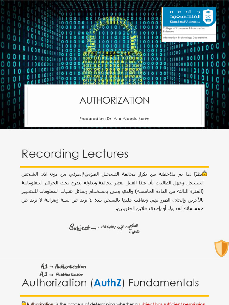 Lecture 7 Authorization 2 | PDF | Networking | Internet & Web