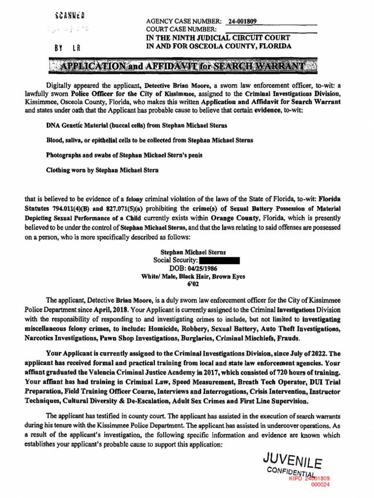 Search Warrant for Stephan Sterns Evidence | PDF | Search Warrant ...