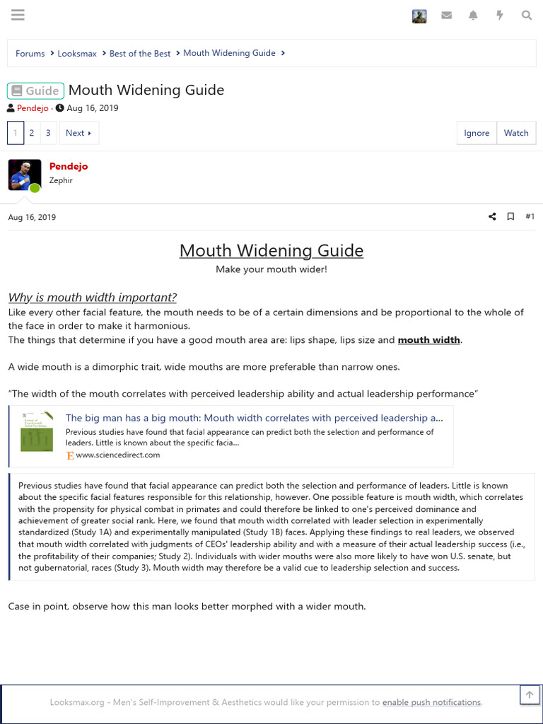 Mouth Widening Guide - Looksmax - Org - Men's Self-Improvement ...