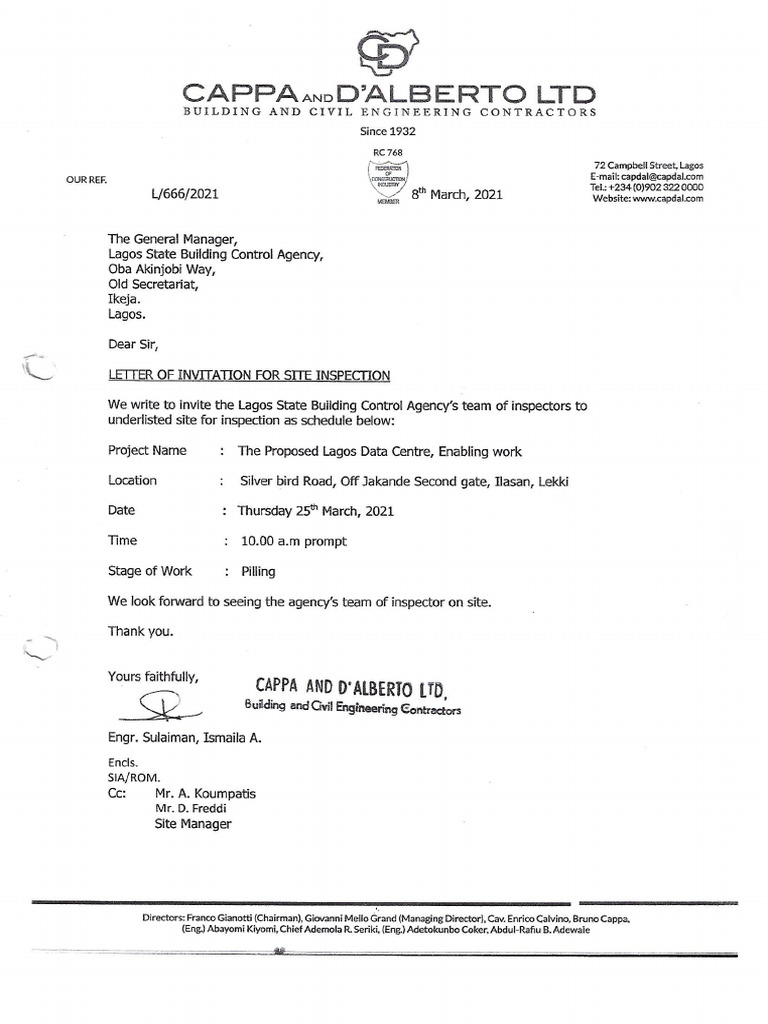 003 - CD Invitation Letter - LABSCA | PDF