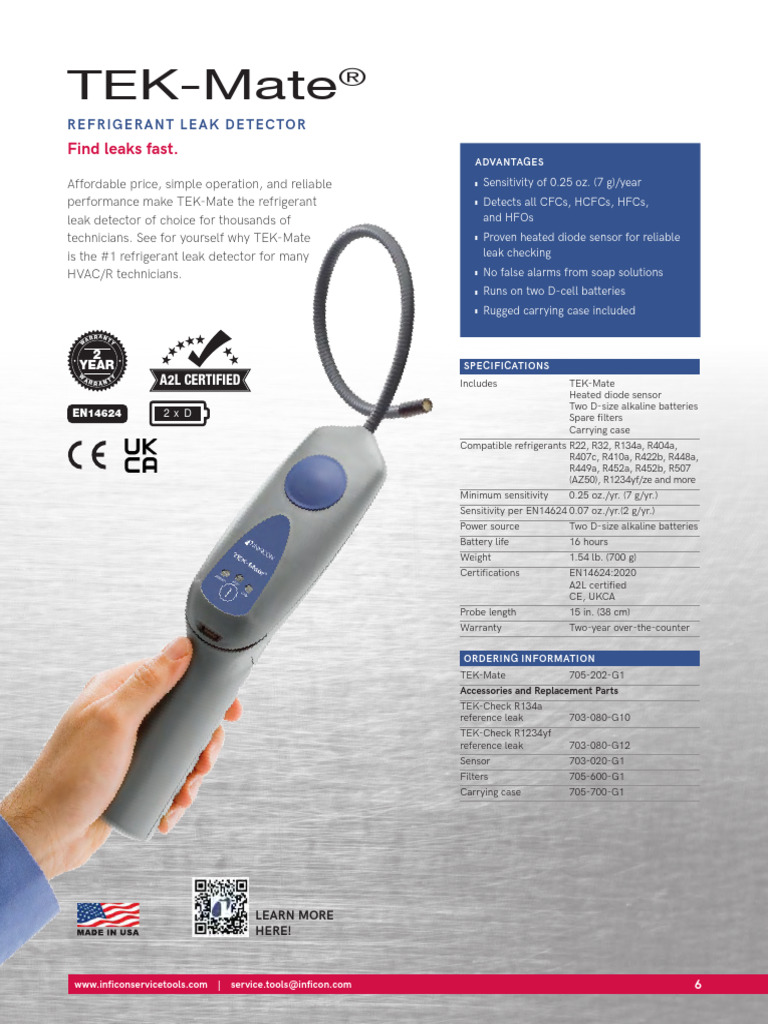 TEK-Mate Product Sheet (English) | PDF | Home Appliance | Engineering ...