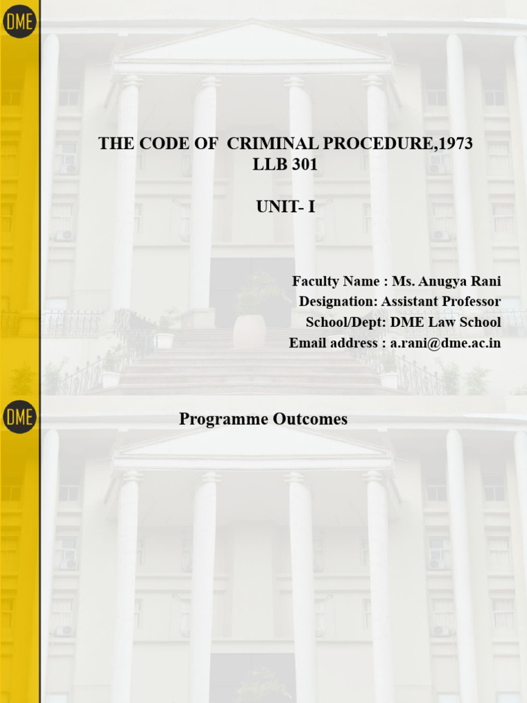 UNIT 1.2 FUNCTIONARIES UNDER Cr.P.C. | PDF | Magistrate | Prosecutor