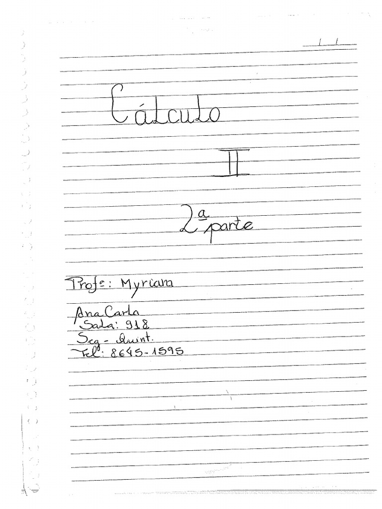 Caderno Calculo II Parte 2 | PDF