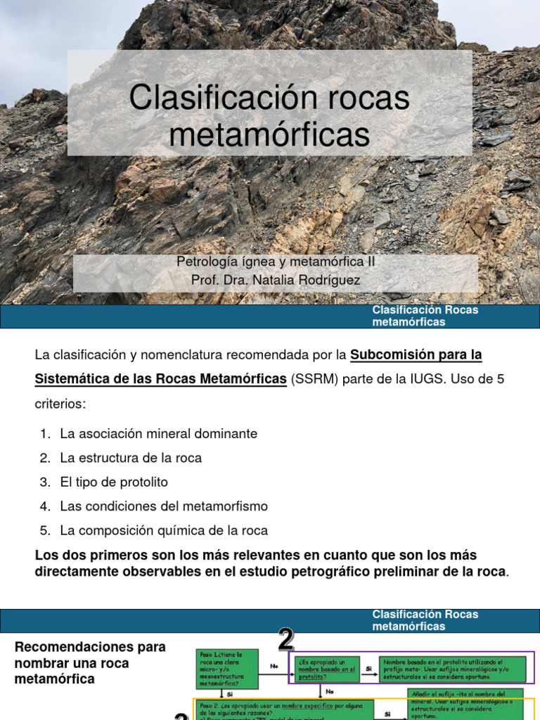 Clasificación rocas metamórficas (lab) | Descargar gratis PDF | Roca (geología) | Geología