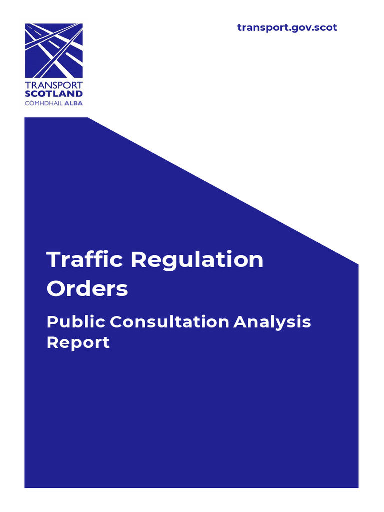 Consultation On Traffic Regulation Orders Analysis Report | PDF ...