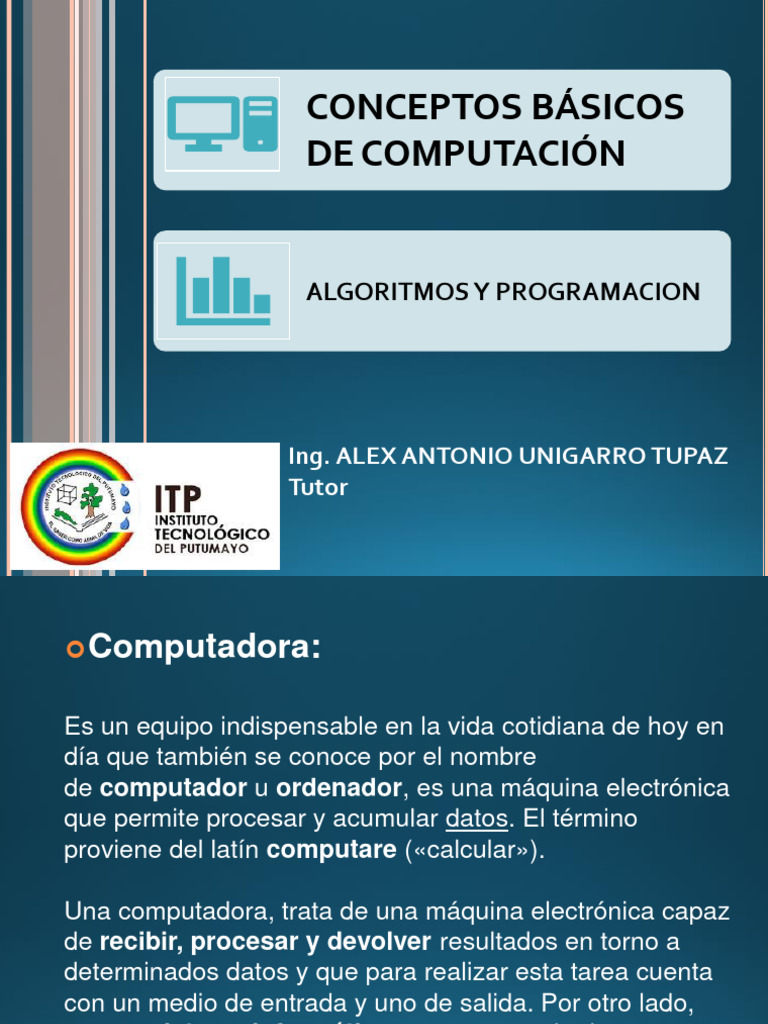 CONCEPTOS BASICOS DE COMPUTADOR - PPTX (Autoguardado) | PDF | Periférico | Hardware de la ...