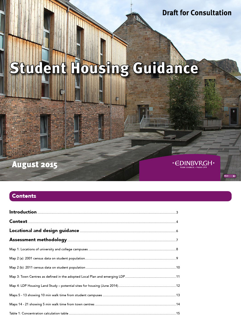 Student Housing Guidance Aug 2015 (Locational and Design Guidance) | PDF