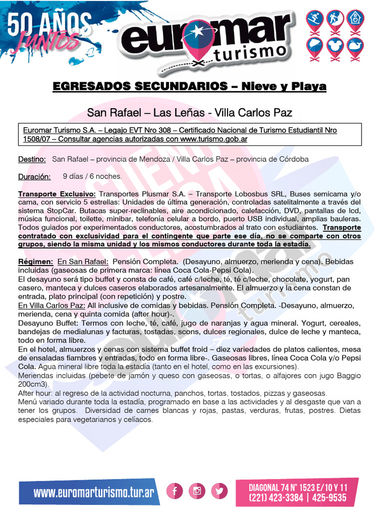 Combinado - Nieve y Playa 2024 | PDF | Hotel | Ciencias de la Tierra