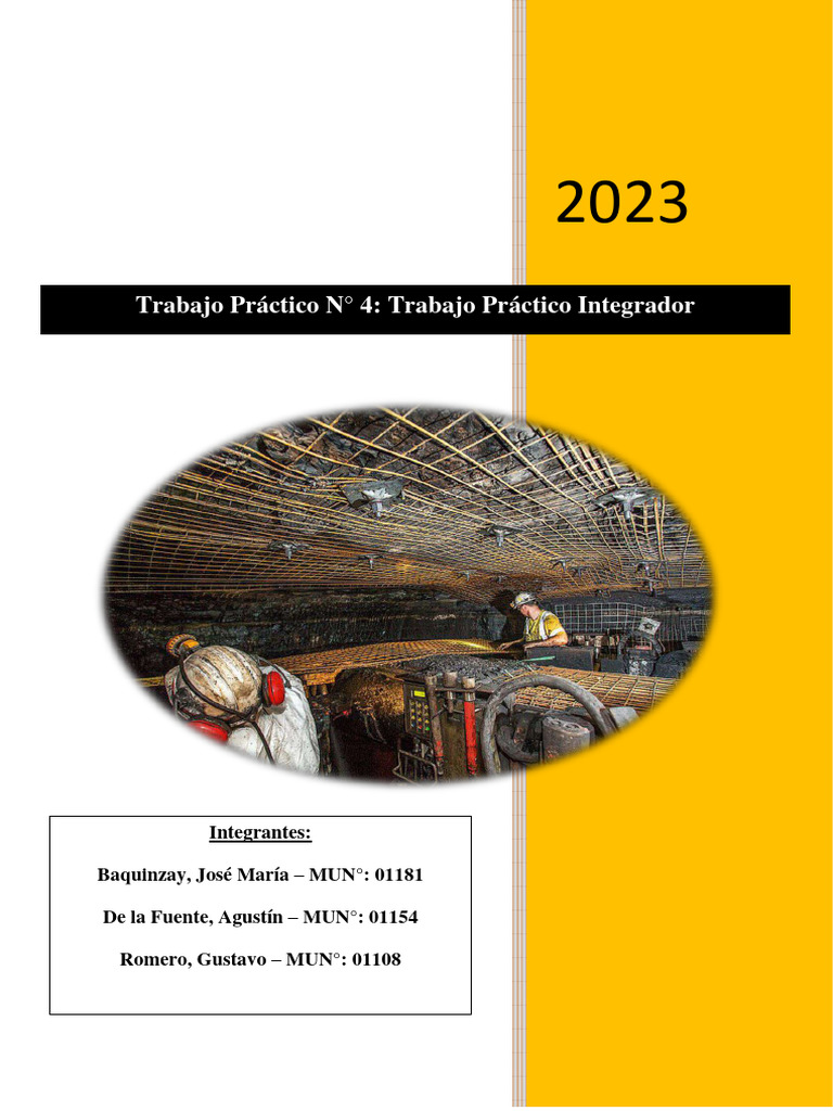TP N 4 - Trabajo Práctico Integrador | PDF | Tornillo | Hormigón
