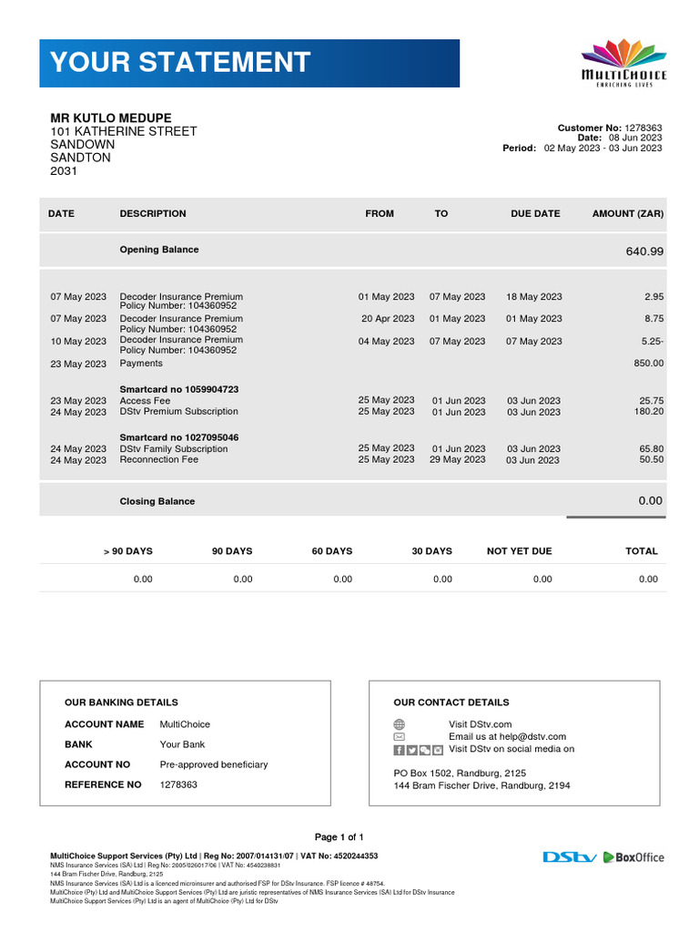 Statement June 2023 Proof | PDF | Insurance | Business
