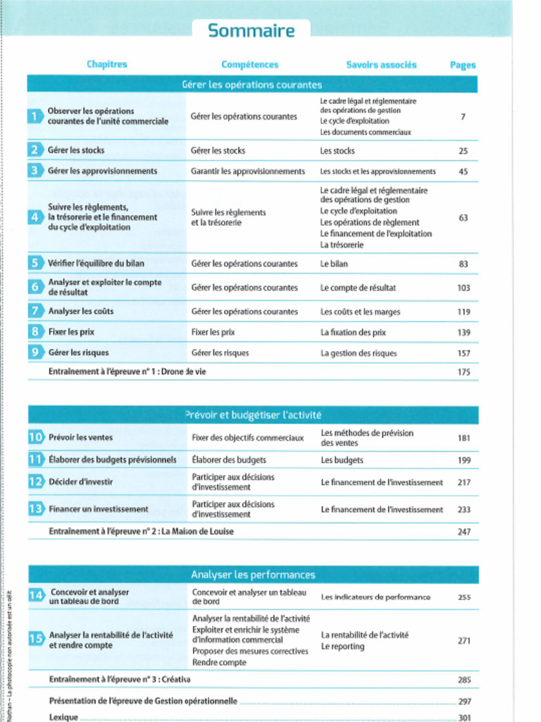 Programme Mco Gestion Sommaire Pdf
