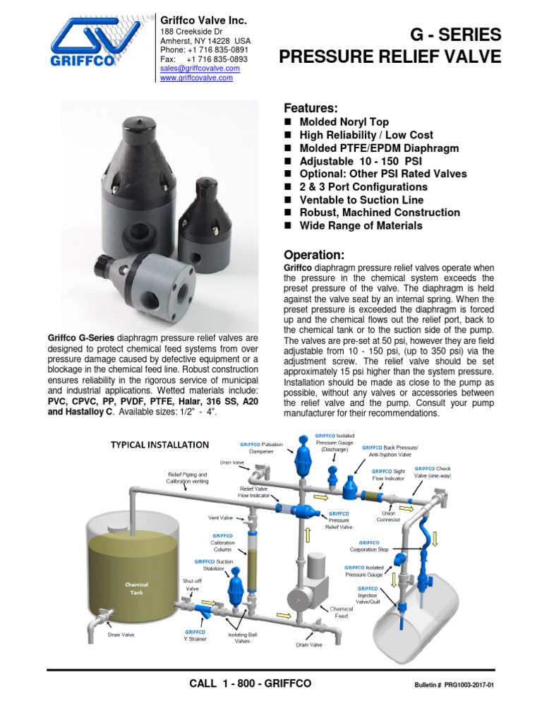 Data Sheet PRG US | PDF | Valve | Pump