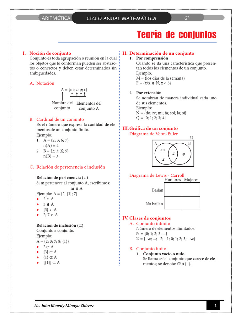 5°-6° Prim. Conjuntos | PDF | Conjunto (Matemáticas) | Matemáticas