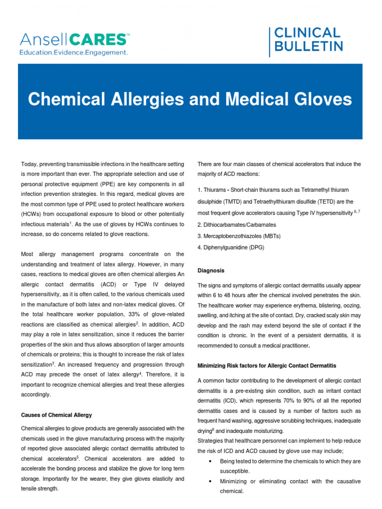 MEGL785 - Clinical Bulletin - Chemical Accelerators PDF | PDF | Allergy ...