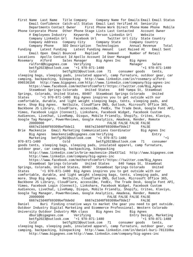 Email leads | PDF | Camping | Facebook