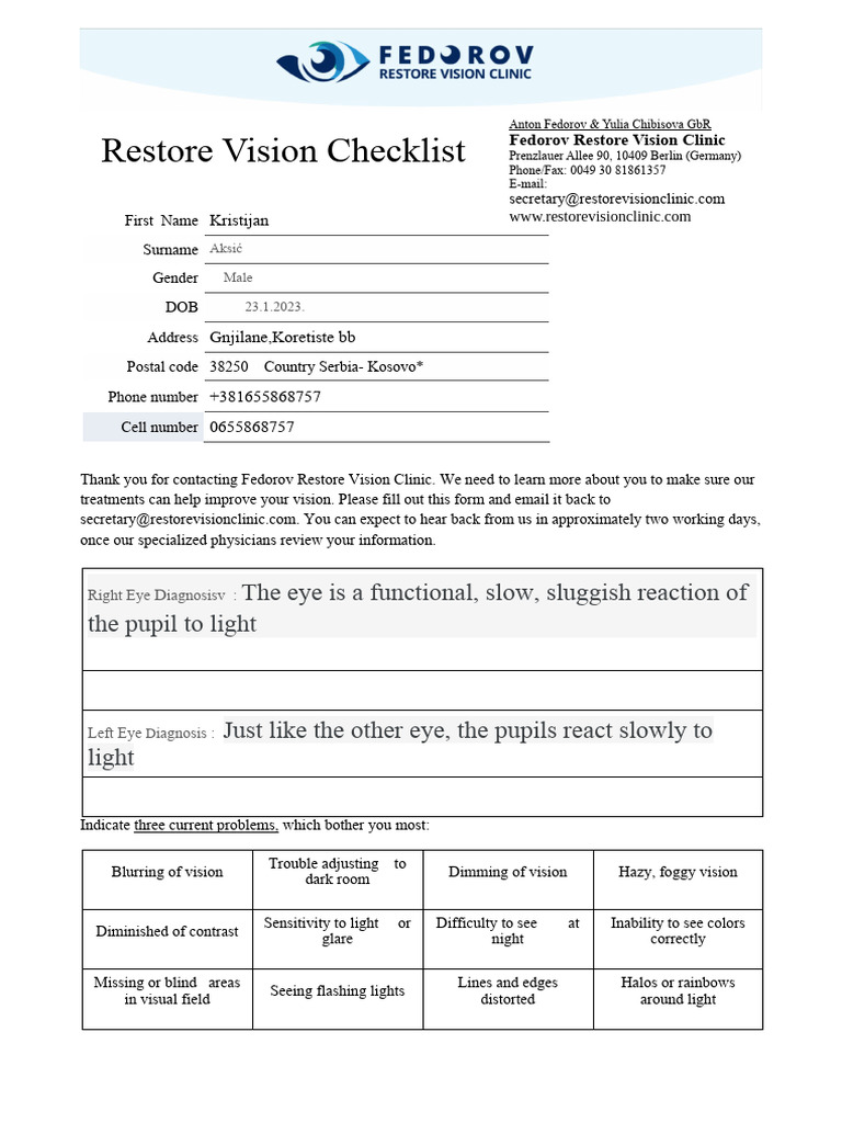 Checklist Word 2018 | PDF | Epilepsy | Visual Perception