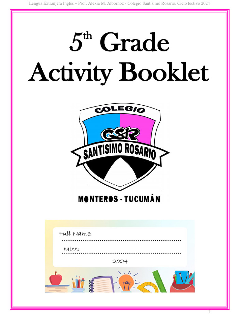 English Activity Book 5 To Grado 2024 | PDF | Idiomas del Reino Unido