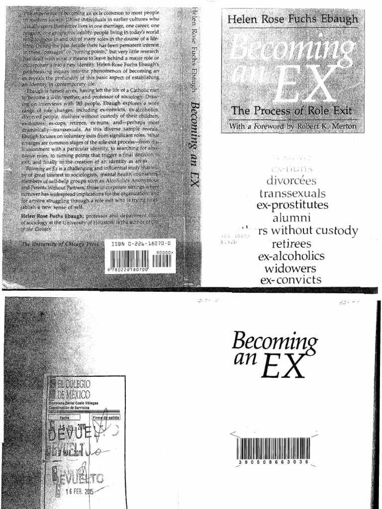 Helen Rose Fuchs Ebaugh - Becoming An Ex - The Process of Role Exit-University of Chicago Press ...