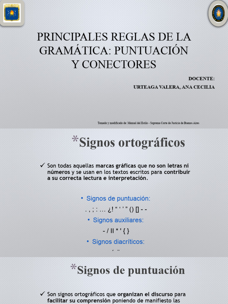 1 Principales Reglas de La Gramática | PDF | Puntuación | Oración ...