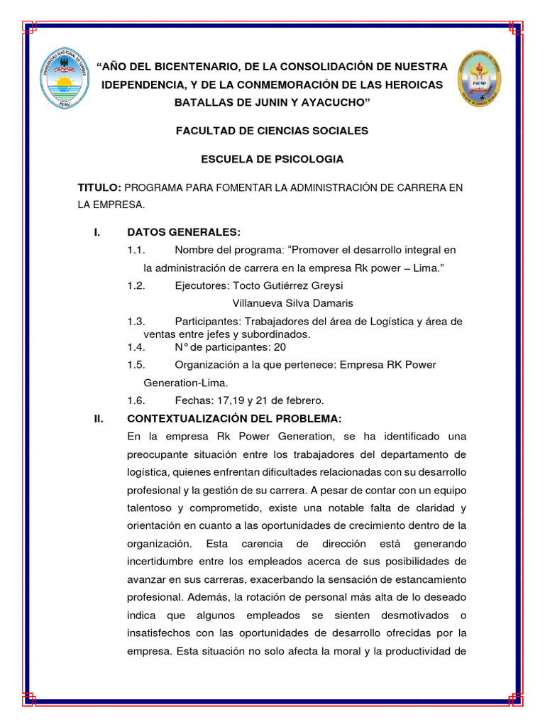 Modelo de Programa - Administracion de Carrera | PDF | Business | Liderazgo