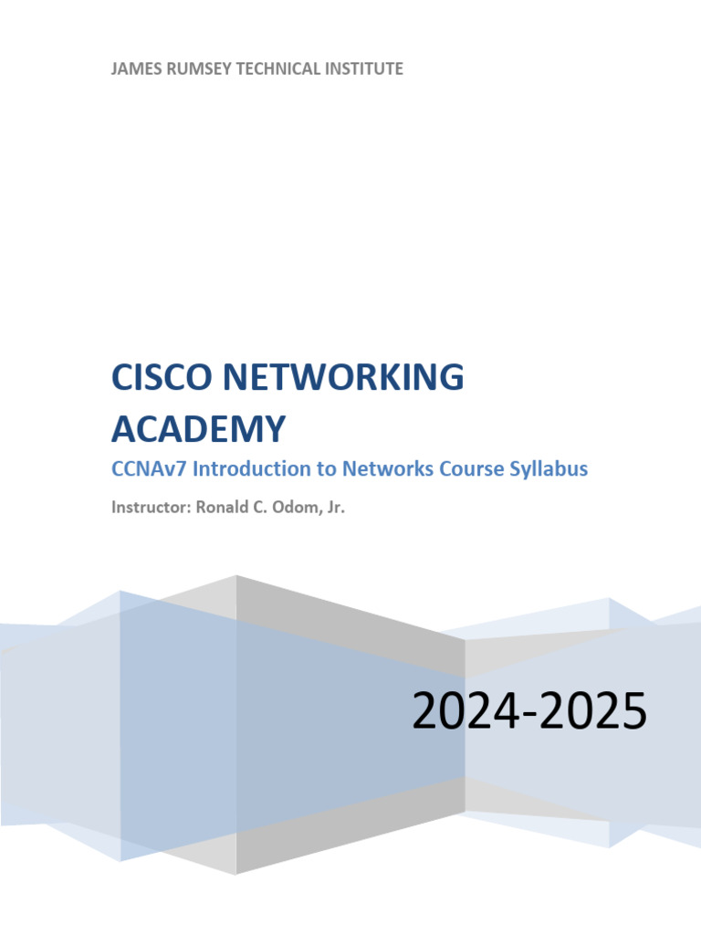 Course Syllabus For Introduction To Networks 2024 2025 | Download Free PDF | Computer Network ...