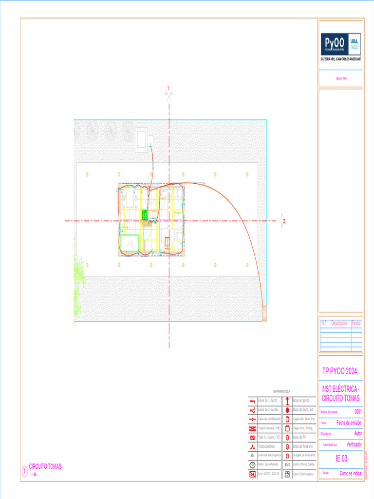 ProyectoTP24 - MEP-Plano - IE 03 - INST ELÉCTRICA - CIRCUITO TOMAS-Layout1 | PDF