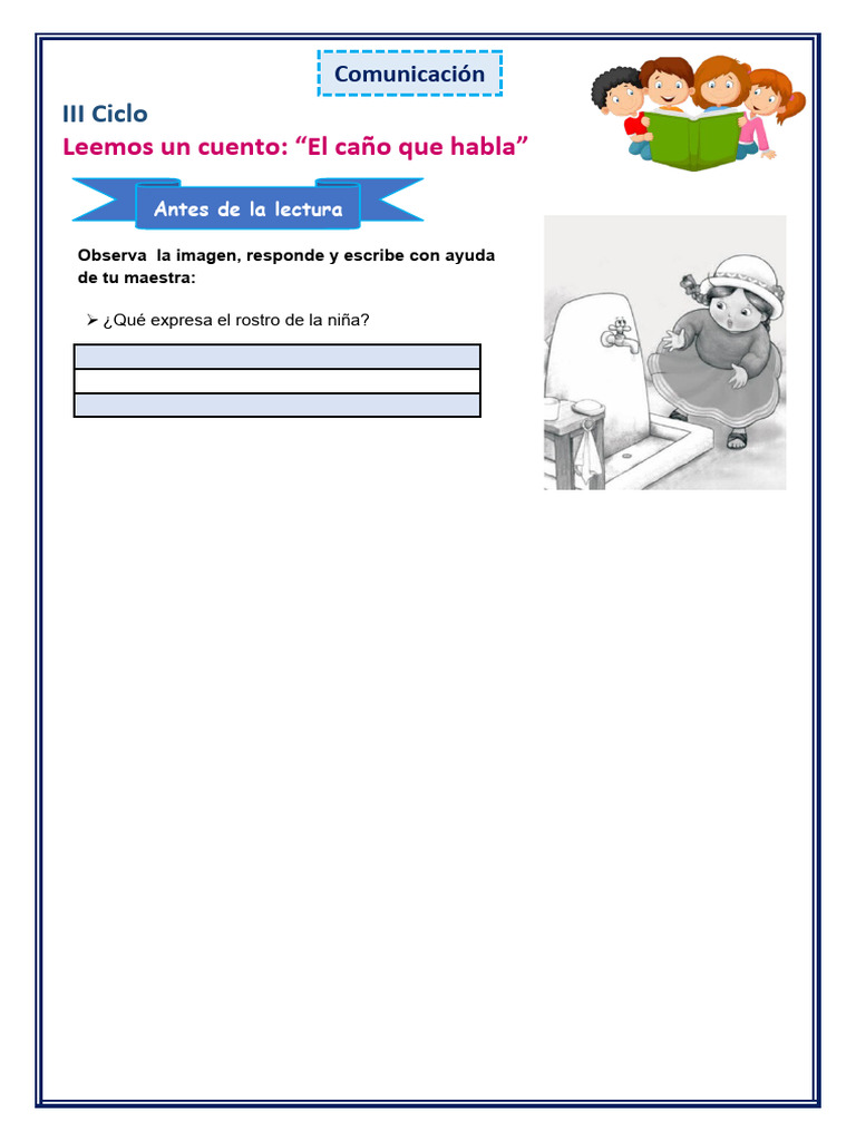 El caño que habla: Cuento infantil | PDF