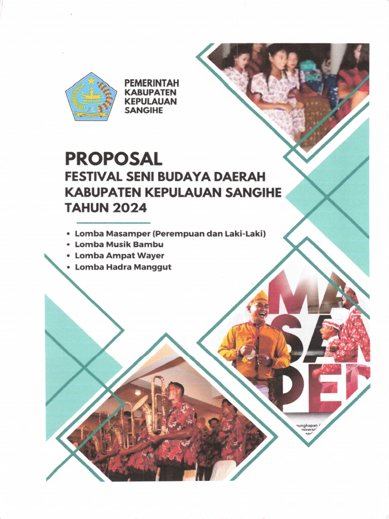 Proposal Festival Seni Budaya Daerah Tahun 2024 | PDF