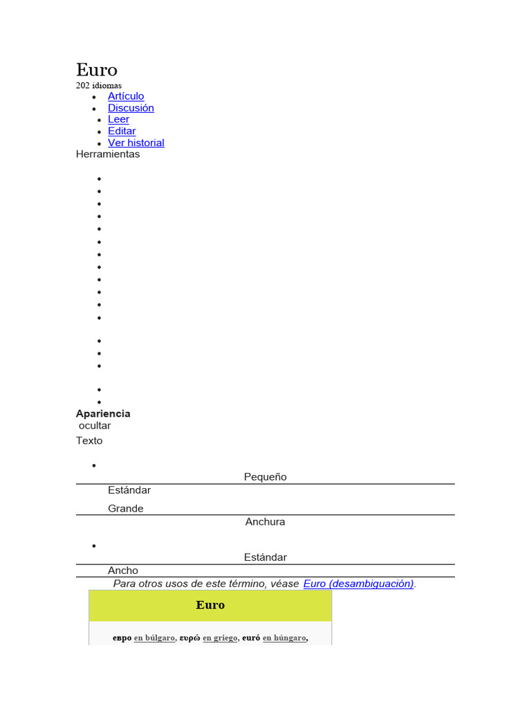 Euro | PDF | Euro | Zona euro