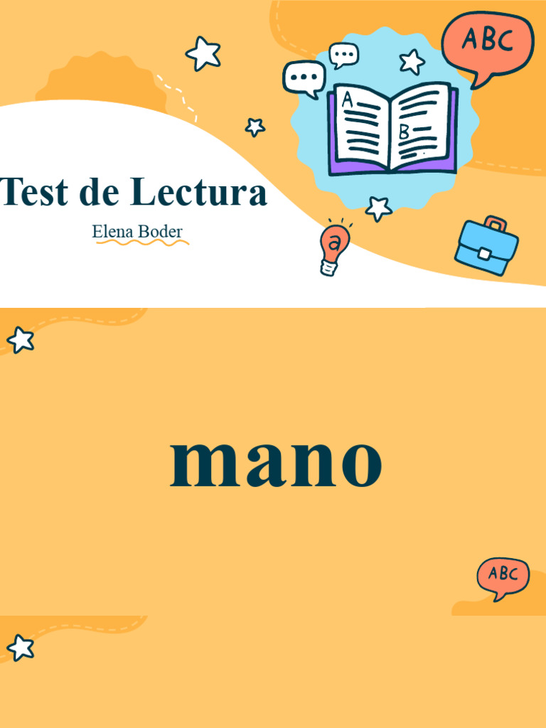 Test de Lectura, 1er Grado. | PDF