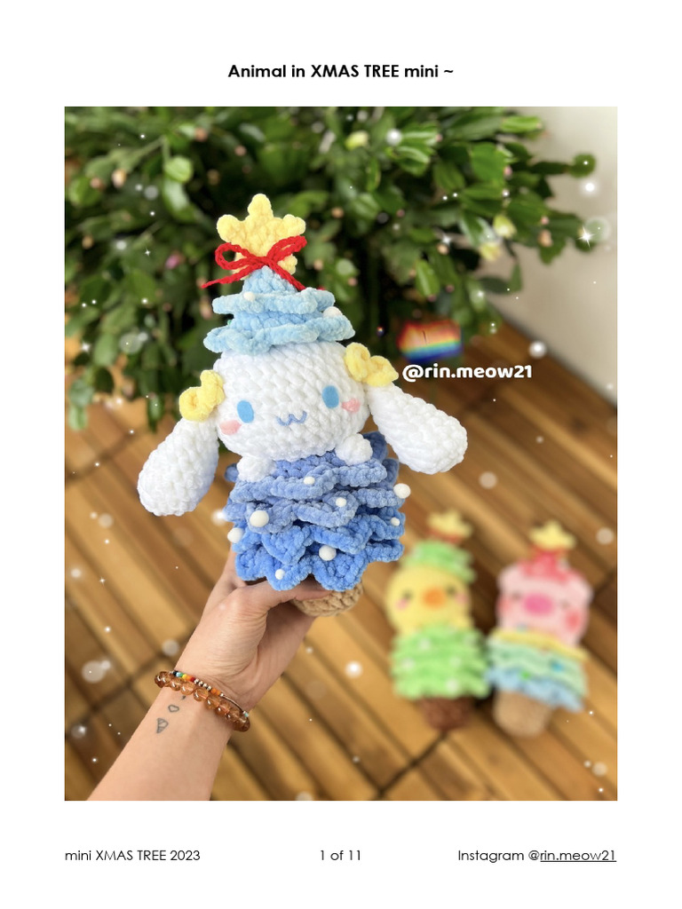 Rin - Meow21. Animal in Xmas Tree Min | PDF | Crochet | Folk Art