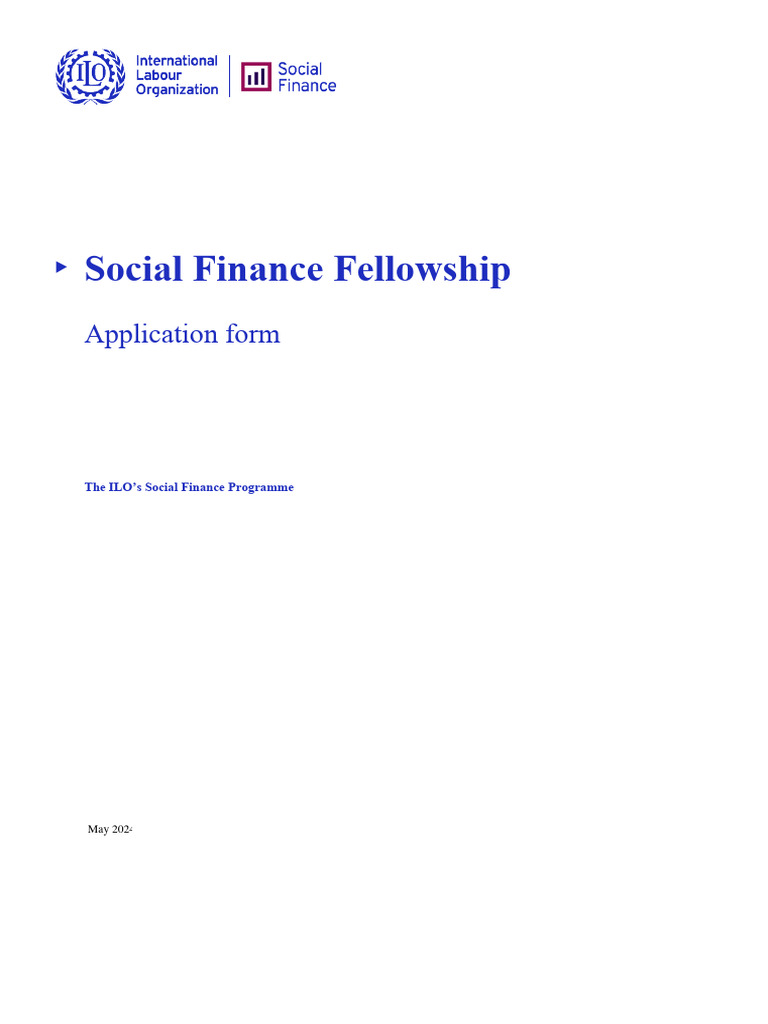 Fellowship Application Form 2024 - 1 | PDF | Insurance | Microfinance