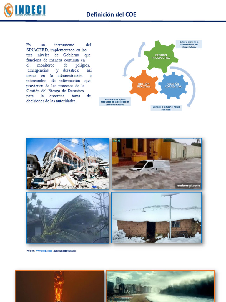 Exposición Curso COE | PDF | Defensa Civil | Organización no gubernamental