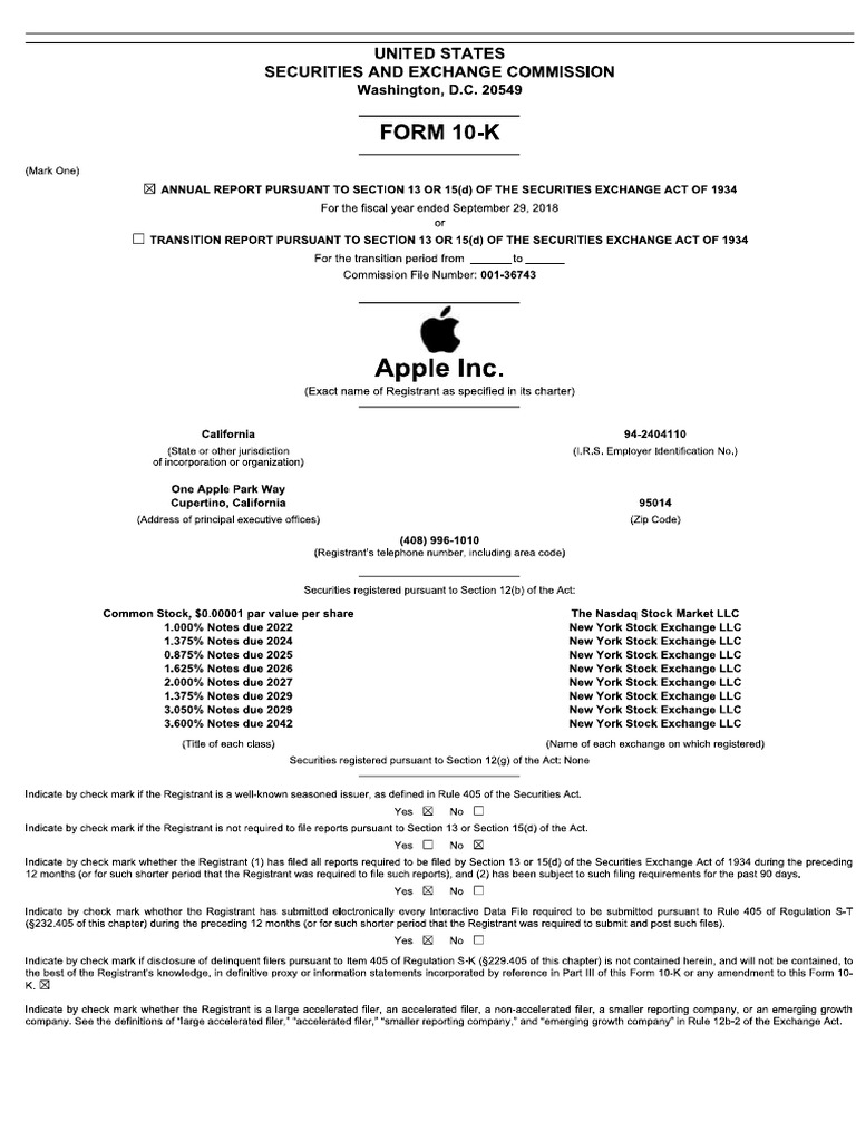 Apple 10k | PDF
