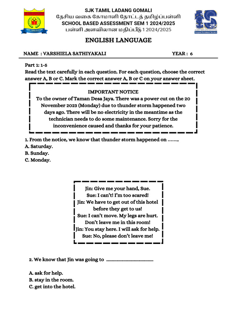 Varshiela BI Y6 | PDF | Pop Music | Folk Music