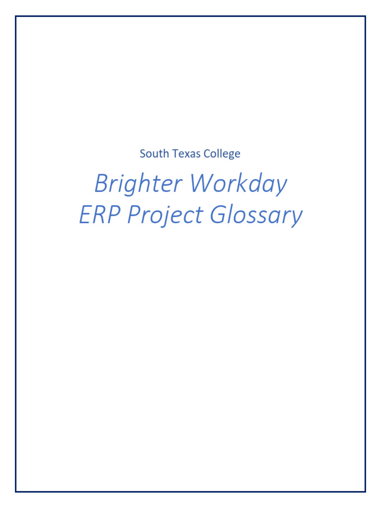 Workday Glossary | PDF | Inventory | Expense