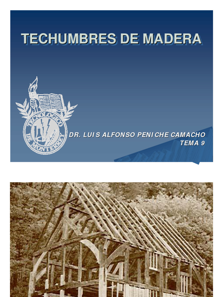 Estructuras de Techumbres de Madera | PDF | Viga (Estructura) | Braguero