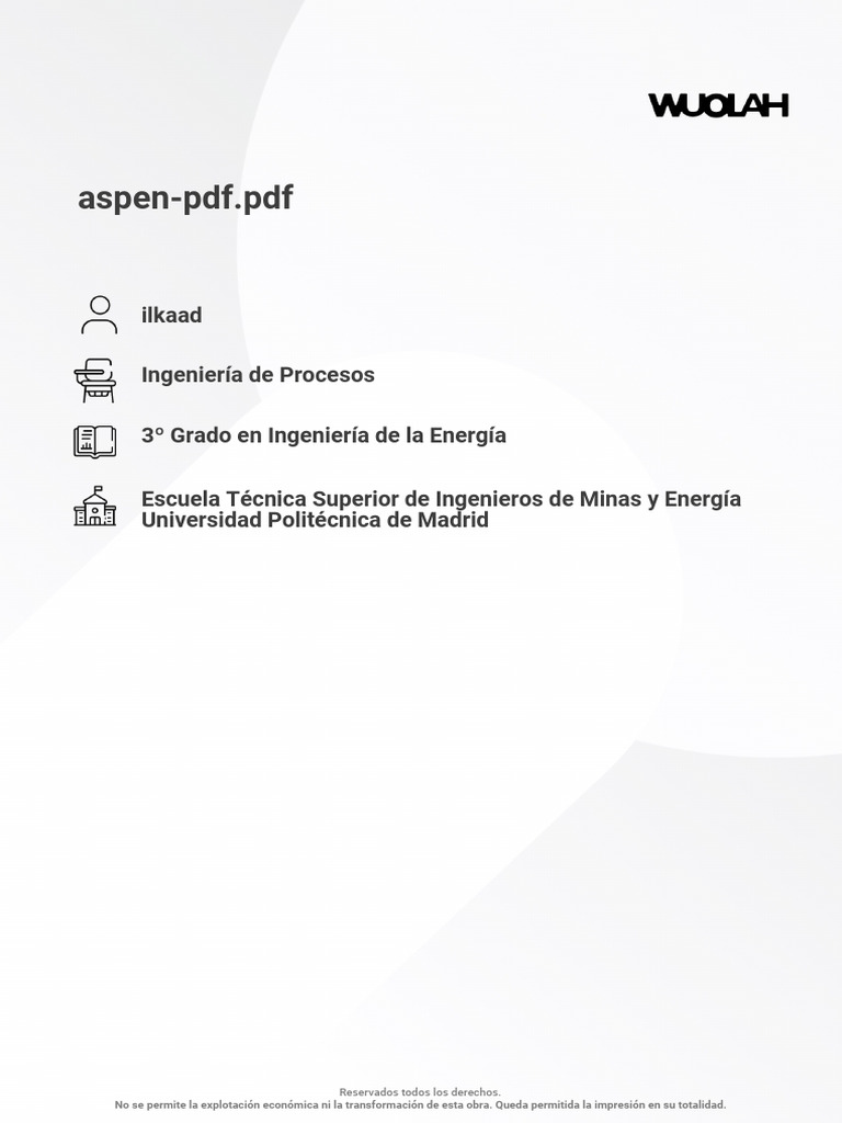 Wuolah Free Aspen PDF | PDF | Destilación | Vapor