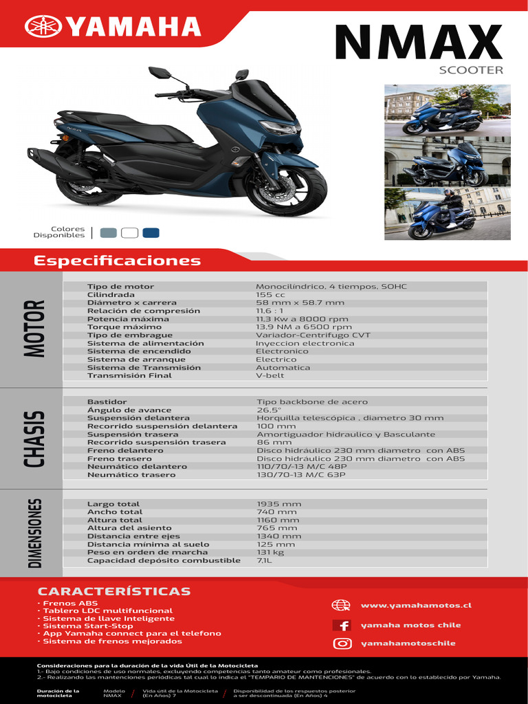 Nmax Conected | PDF | Motocicleta | Vehículo de motor