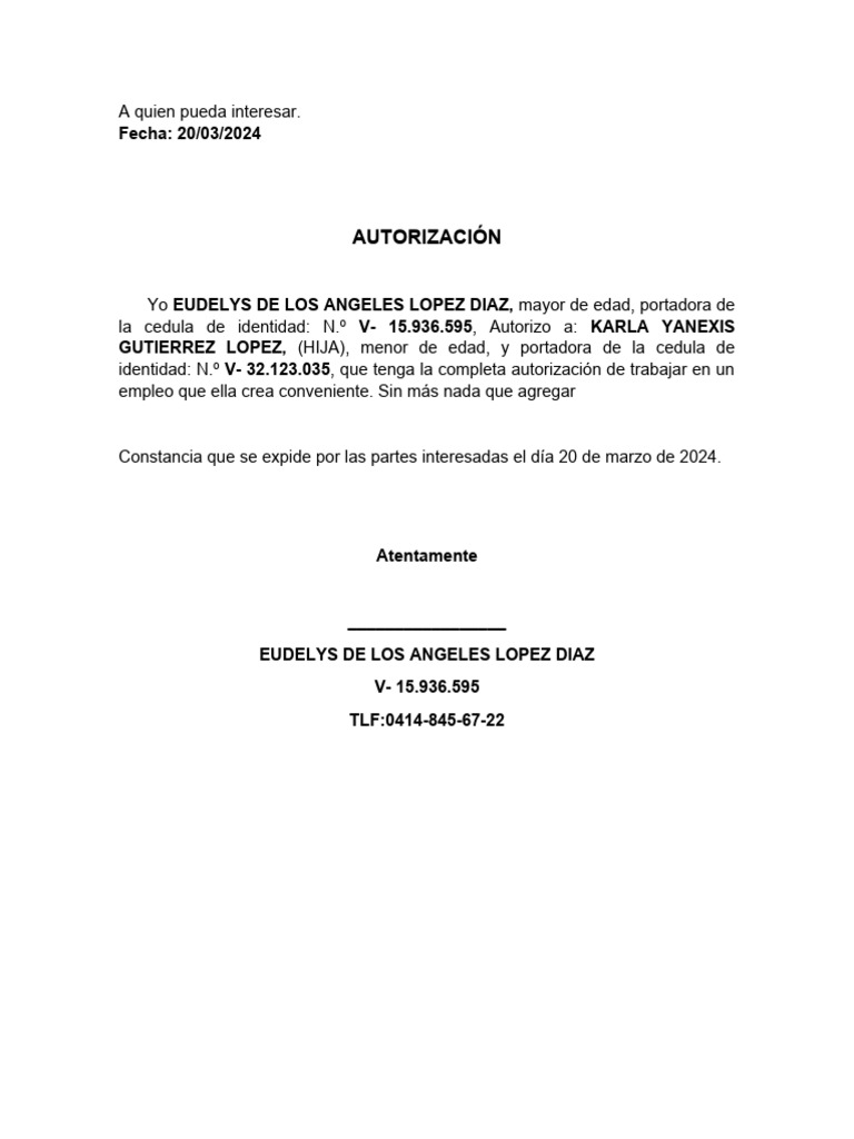 A Quien Pueda Interesar | PDF