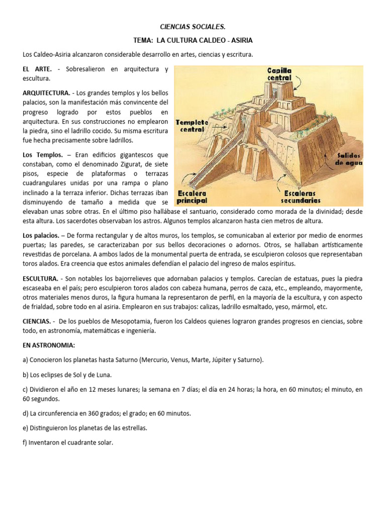 Cultura Caldeo-Asiria: Arte y Ciencia | PDF | Historia