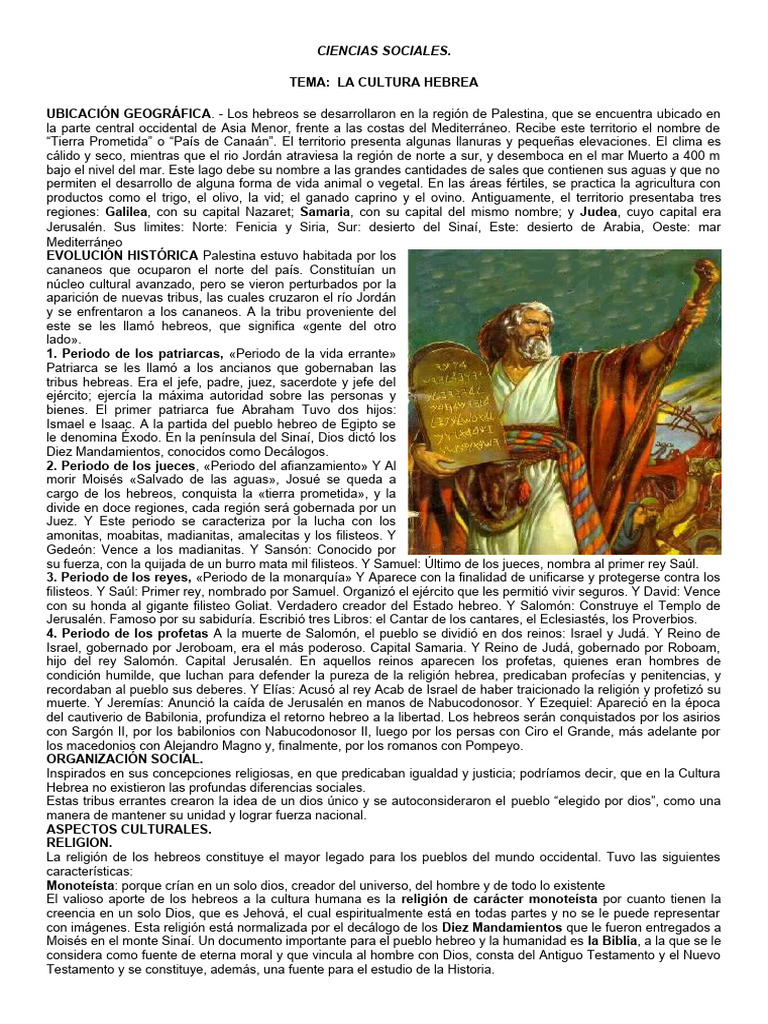 La Cultura Hebrea y Fenicia | PDF | Fenicia | Canaán