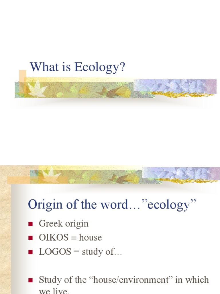 What Is Ecology | PDF