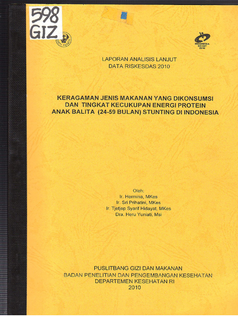 598 Giz - Keragaman Jenis Makanan Yang Dikonsumsi Dan Tingk | PDF
